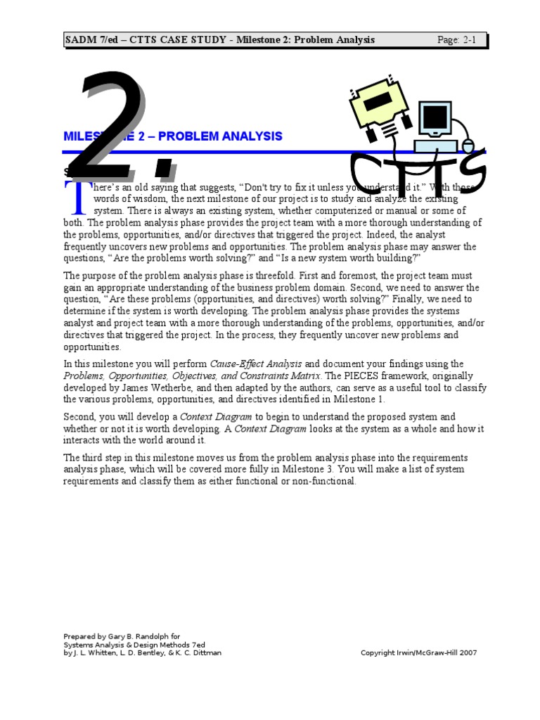 Case Study CTTS - Milestone 02 Problem Analysis | Download Free PDF | Barcode | Intelligence ...
