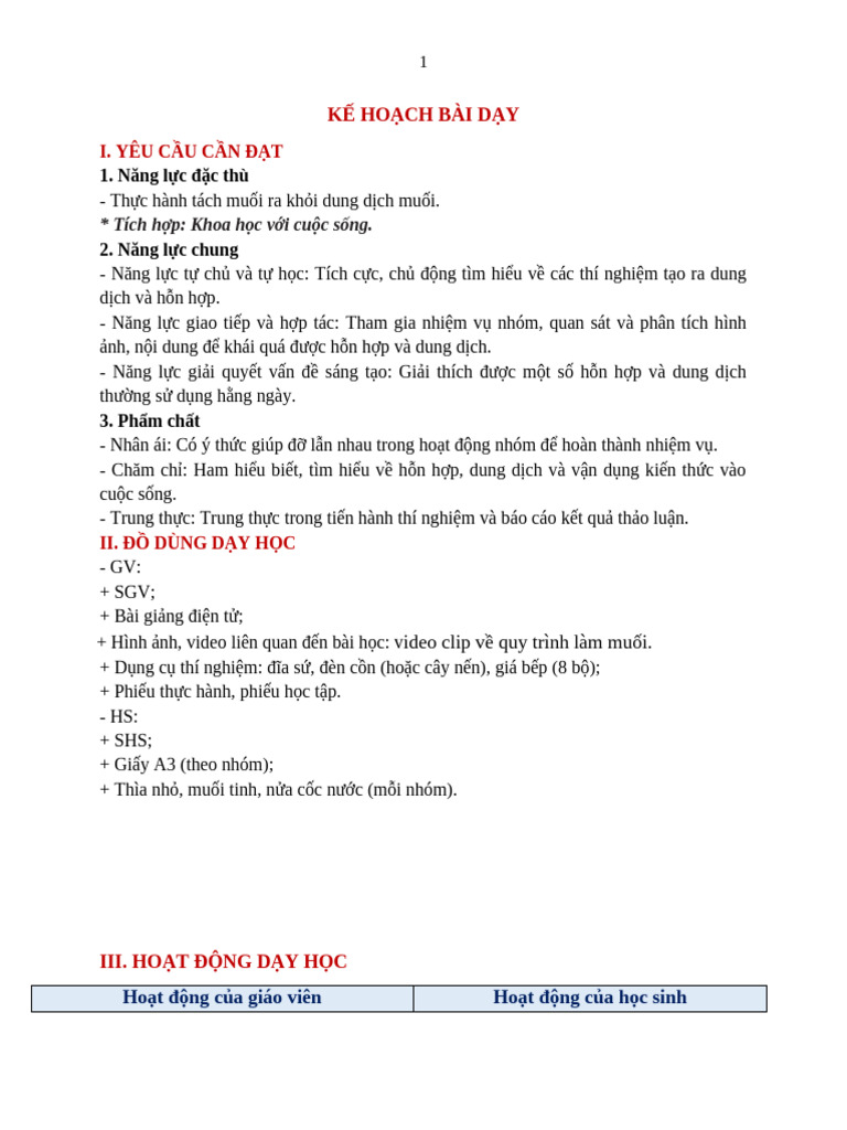 KH5 - T4 - HỖN HỢP VÀ DUNG DỊCH | PDF