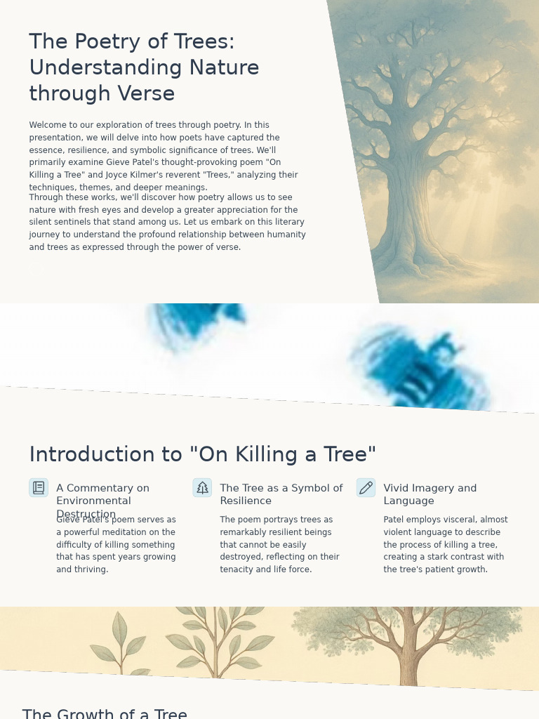 Poetry Insights: Trees in Verse | PDF | Poetry | Metre (Poetry)