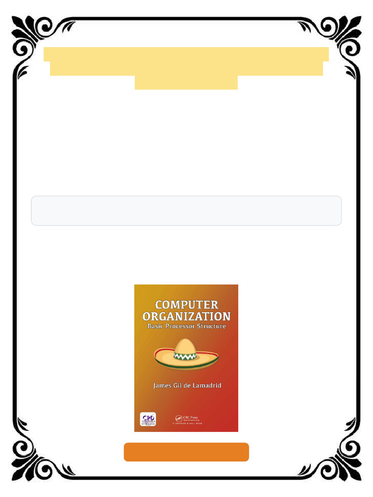 Computer Organization Basic Processor Structure Gil De Lamadrid ebook ...