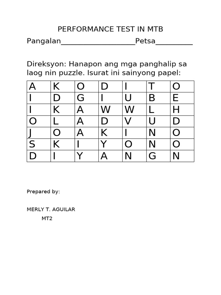 Performance Test in Mtb | PDF