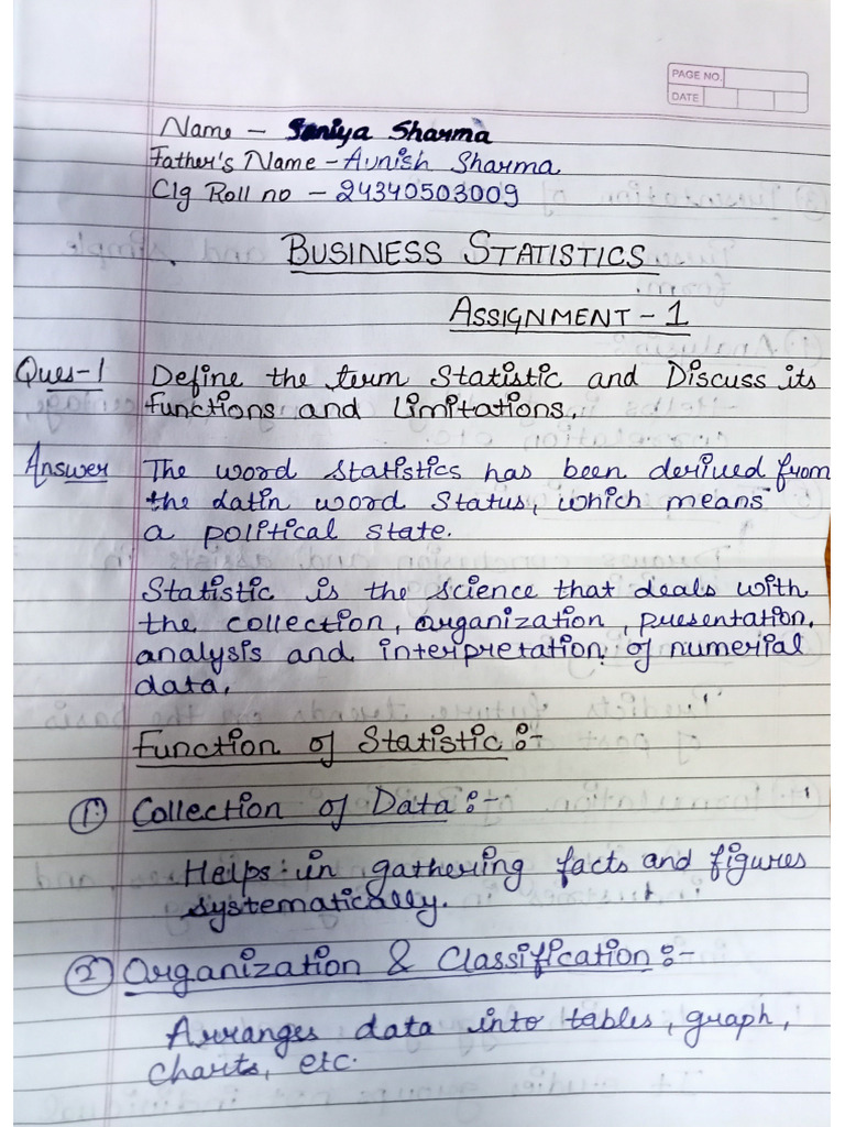 Business Statistics Assignment | PDF