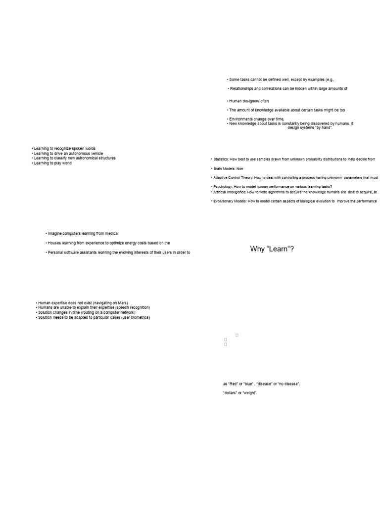 MLT Unit-1 Notes | PDF | Machine Learning | Cluster Analysis