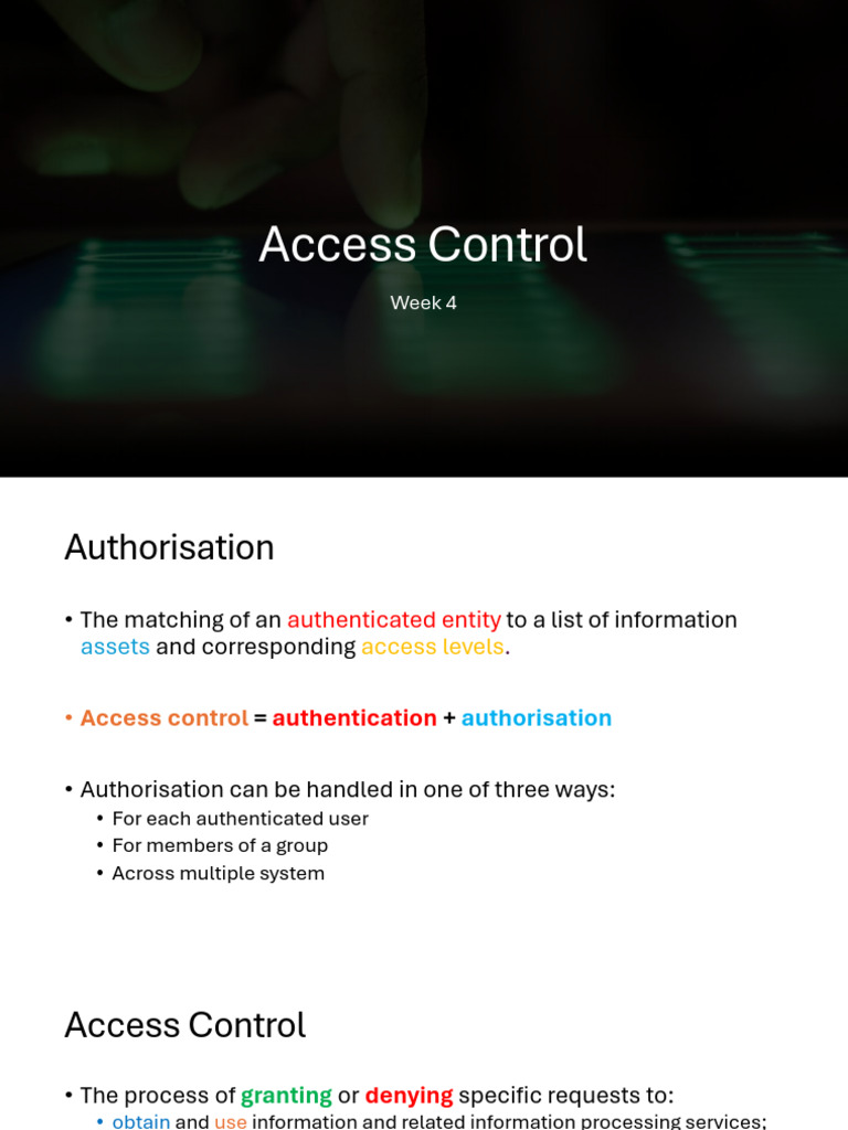 [4] Access Control | PDF | Computer Access Control | Access Control