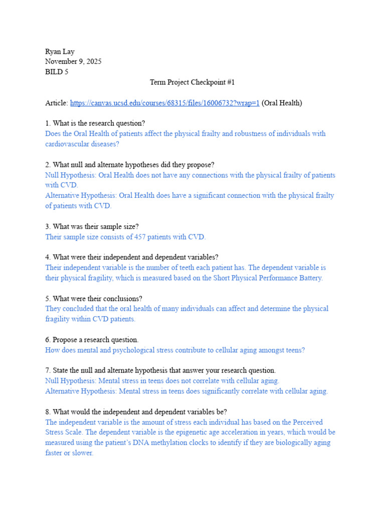 Term Project Checkpoint 1 | PDF