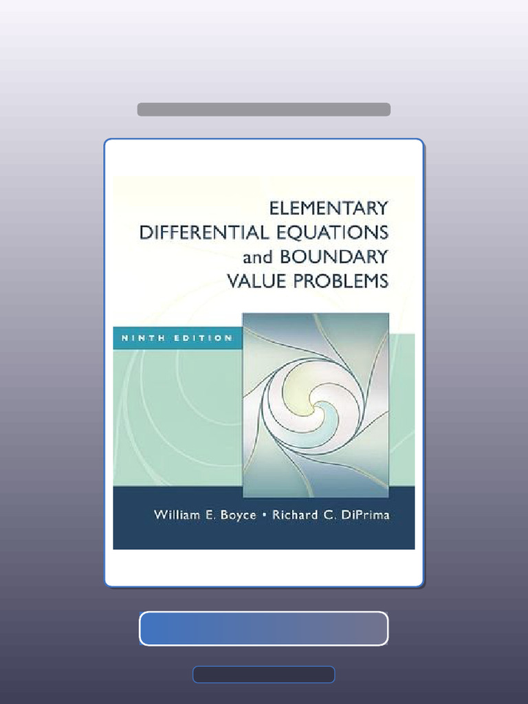 Elementary Differential Equations and Boundary Value Problems 9E Boyce ...