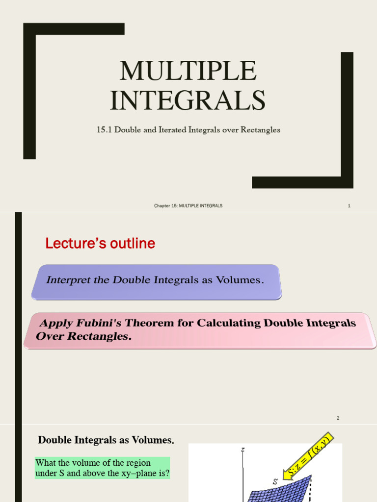 Double Integrals and Fubini's Theorem | PDF | Integral | Geometric ...