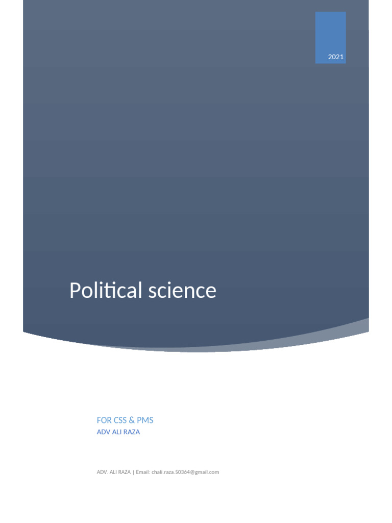Political Science Complete notes (Repaired)-1 | PDF | The Prince ...