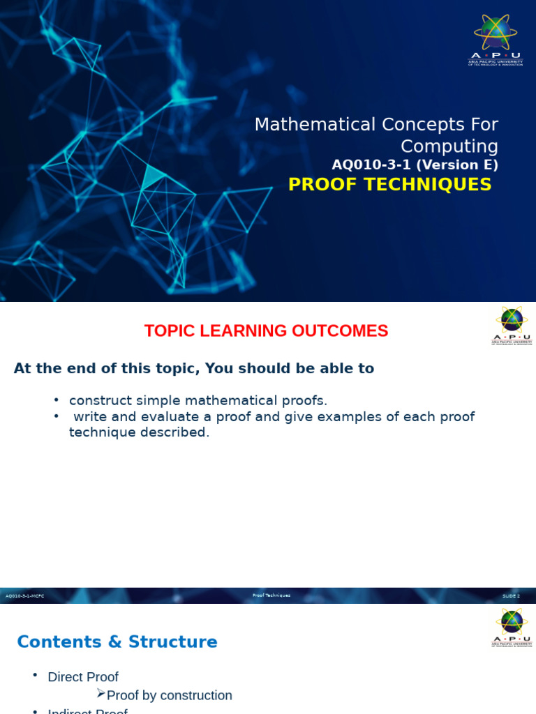6. Proof Techniques | PDF | Mathematical Proof | Theorem