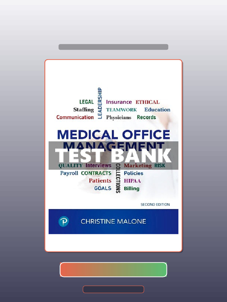 Test Bank of Medical Office Management 2nd Edition Malone Ebook and ...