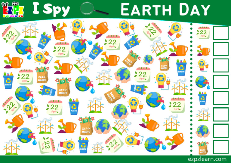 Earth Day I Spy Look and Find | PDF