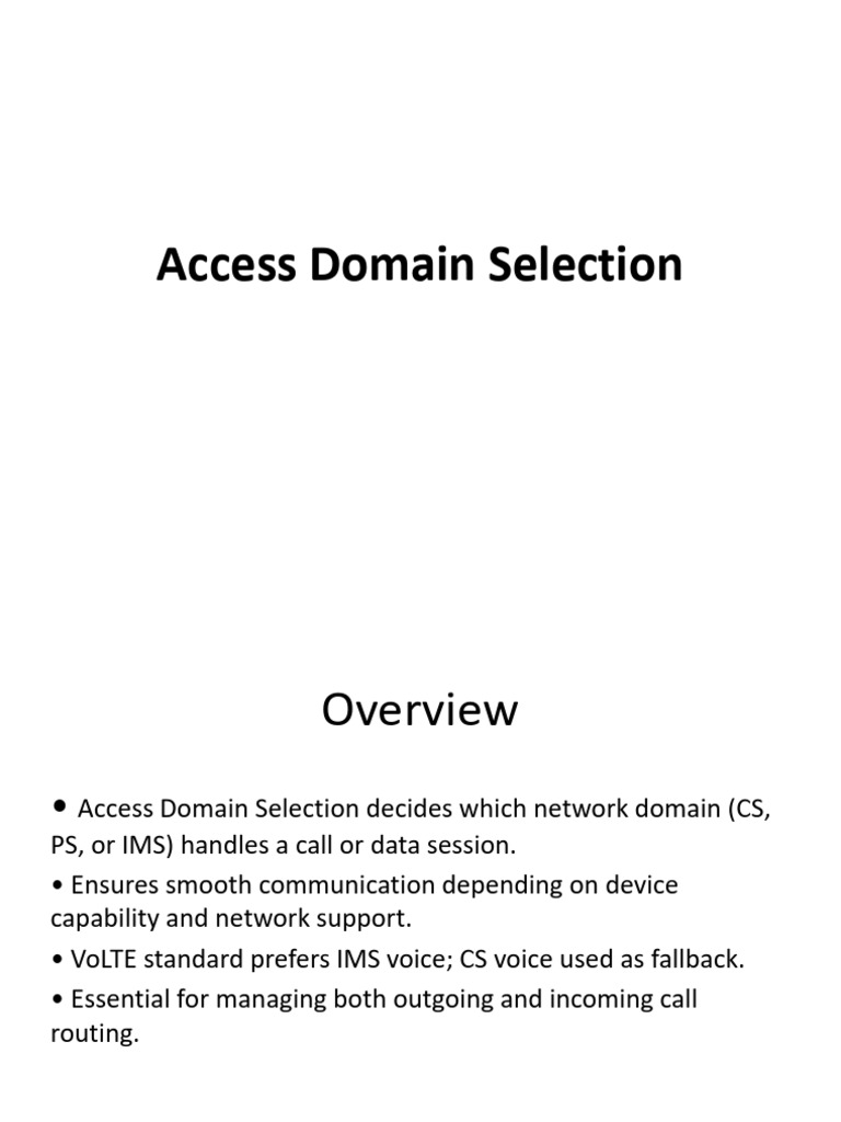 Access Domain Selection for VoLTE Calls | PDF