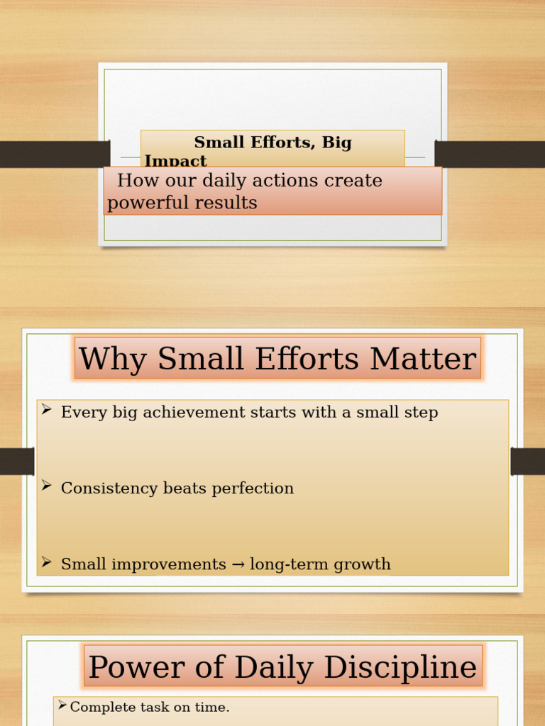 Small Actions, Big Results: Team Success | PDF