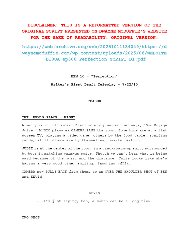 Perfection DRAFT 1 | PDF | Elevator