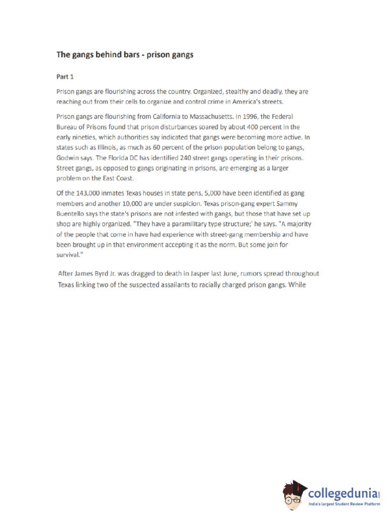 1654058789the Gangs Behind Bars - Prison Gangs Reading Answers PDF | PDF