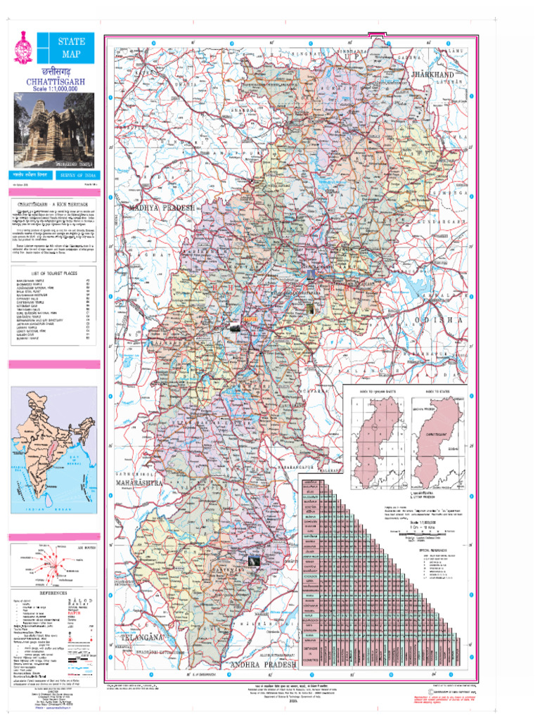 Chhattisgarh State Map 2025 | PDF