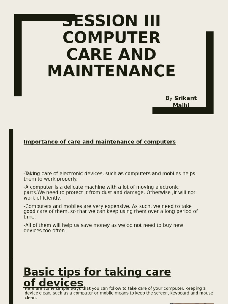 Computer Care and Maintenance | PDF | Computer Virus | Computer File