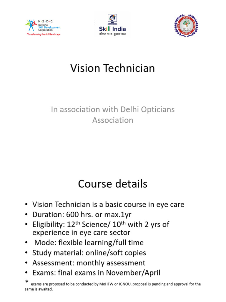 Vision Technician | PDF