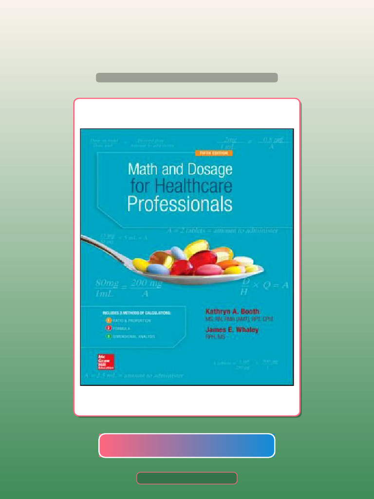 Test Bank For Math and Dosage Calculations For Healthcare Professionals ...