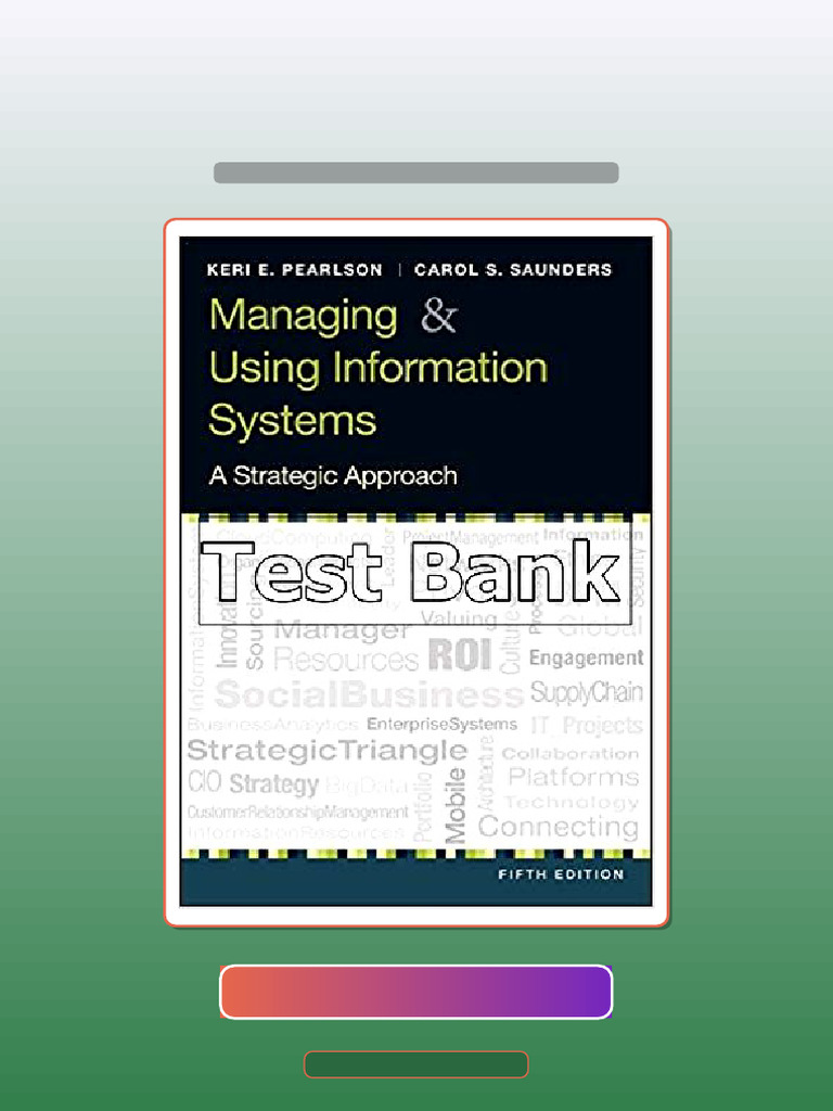 Test Bank For Managing and Using Information System 5th Edition ...