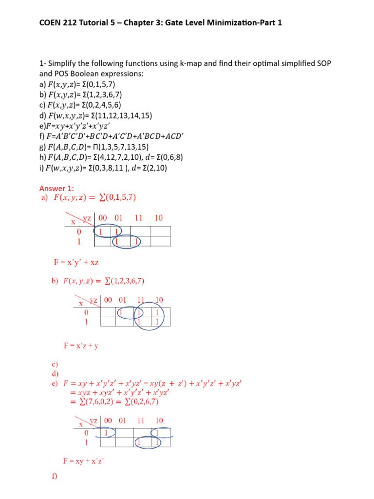Tutorial 5 - Solution | PDF