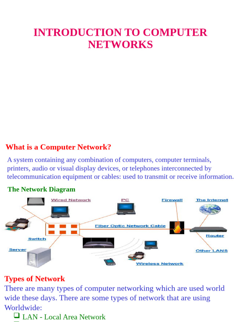 Overview of Computer Networks and Types | PDF | Computer Network ...