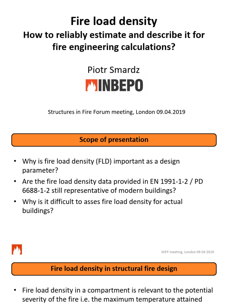26. StiFF 2019 Fire Load Density_PUBLIC | PDF | Warehouse | Density