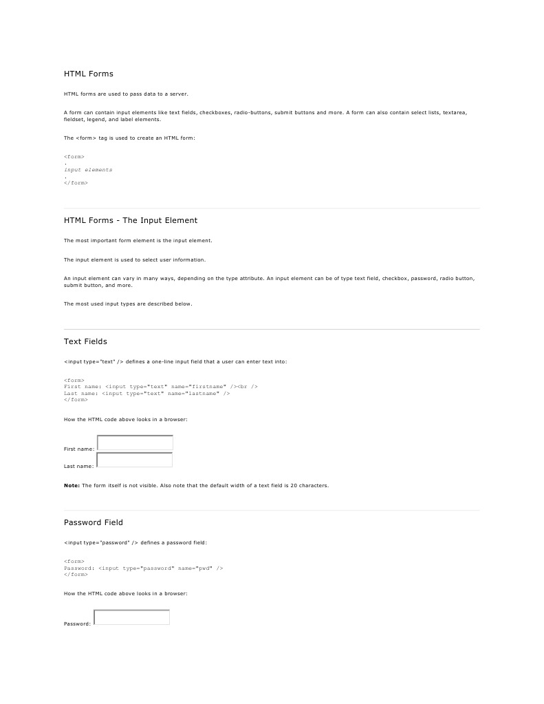 HTML Forms | PDF | Hyperlink | Html Element