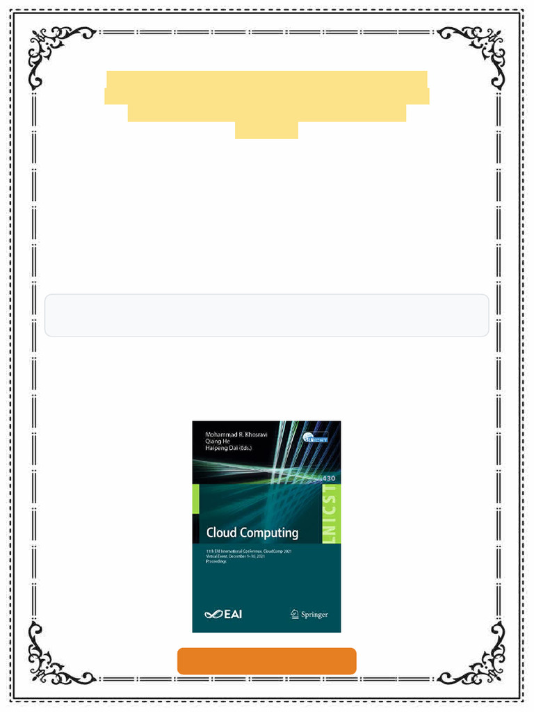Cloud Computing Cloud Computing for Secure and Smart Applications 2021 ...