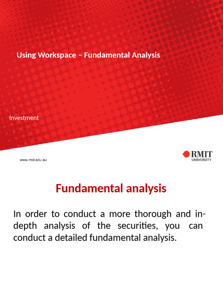 Fundamental Analysis in Workspace | PDF | Valuation (Finance ...