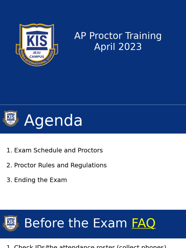 AP Proctor Training Agenda 2023 | PDF