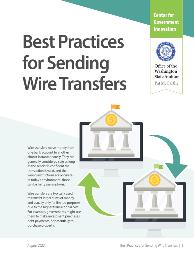 Best Practices For Sending Wire Transfers | PDF | Wire Transfer | Banks