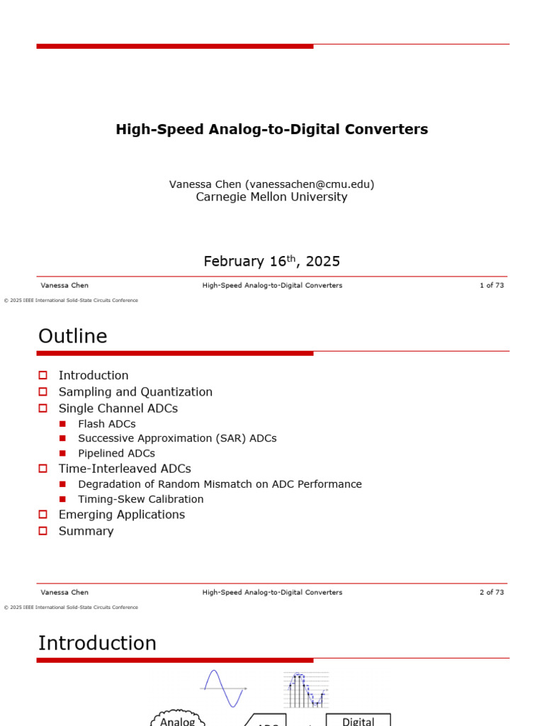High-Speed ADCs Overview and Applications | PDF | Analog To Digital ...