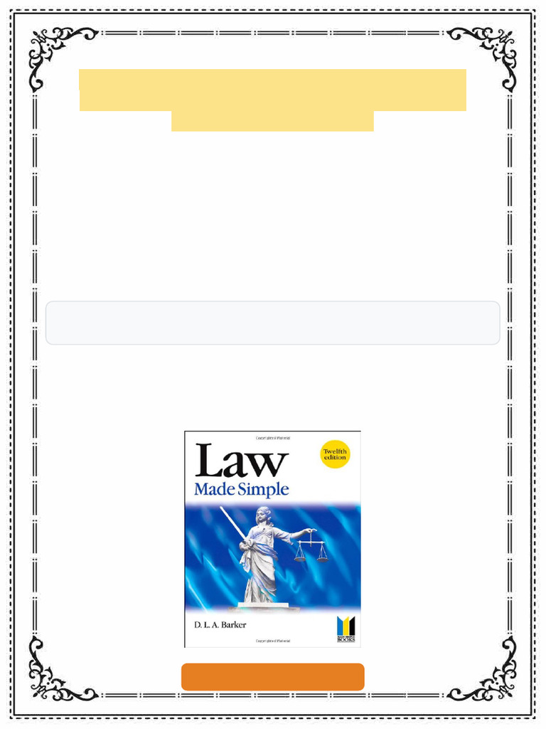 Law Made Simple 12E Learning Made Simple 12th Edition D. Barker Ebook ...