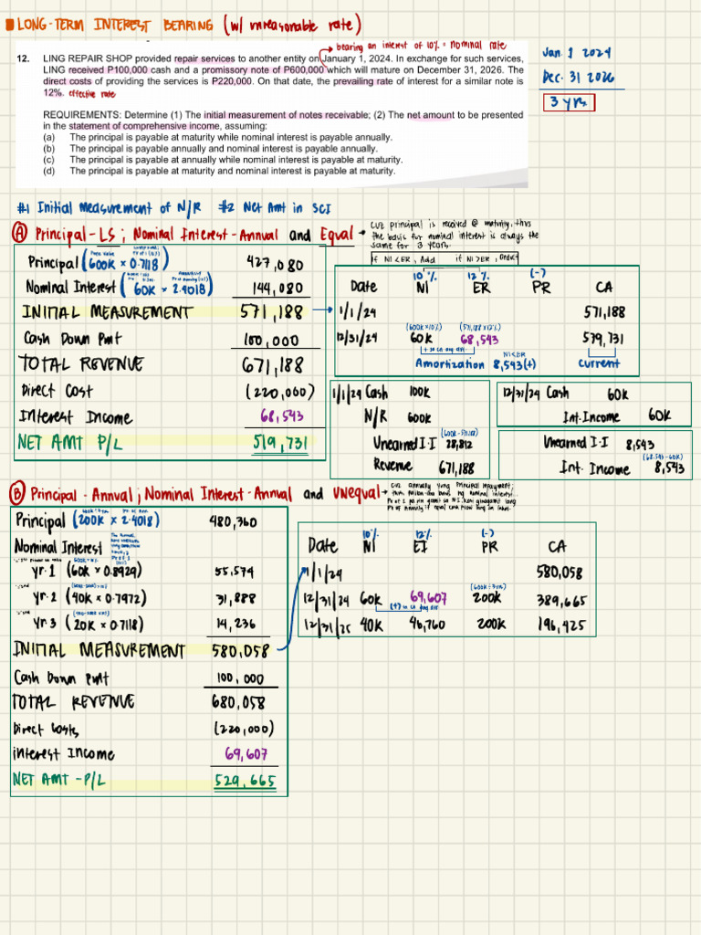 Interest Income and Amortization Analysis | PDF | Economies | Financial ...