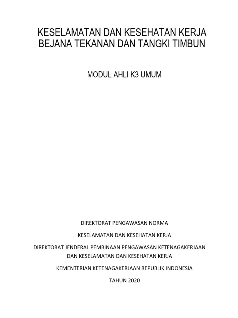 Modul K3 Bejana Tekanan dan Tangki Timbun | PDF