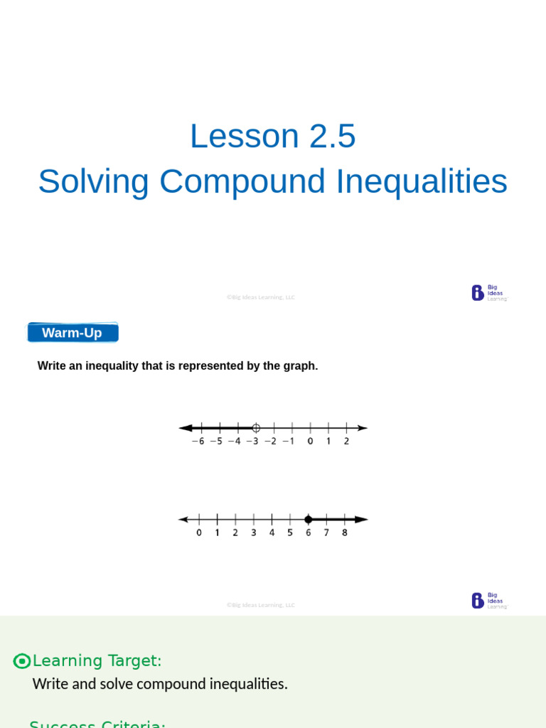 Solving Compound Inequalities Guide | PDF | Inequality (Mathematics ...