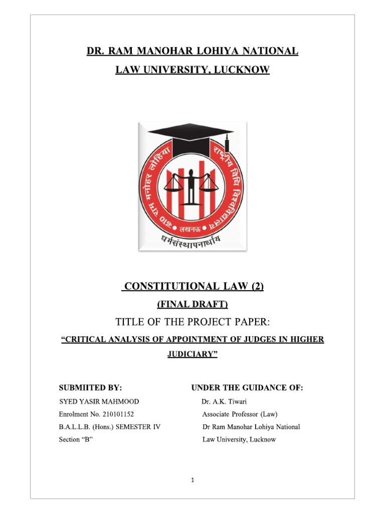 Final Draft Constitutional Law | PDF