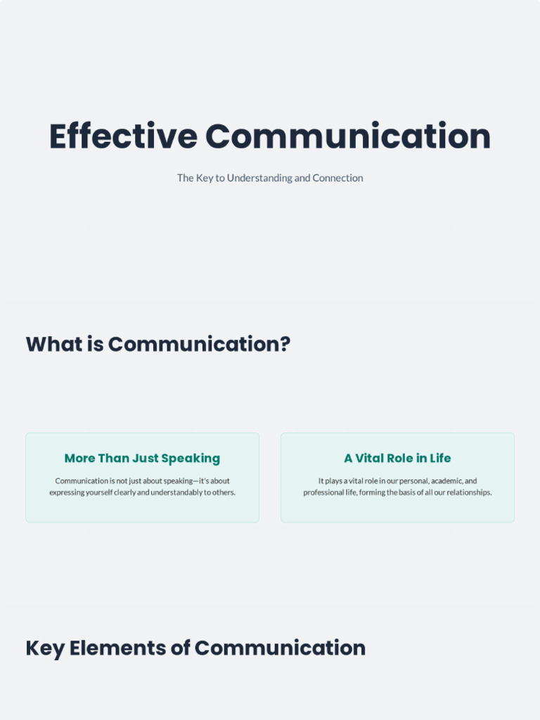 Effective Communication | PDF