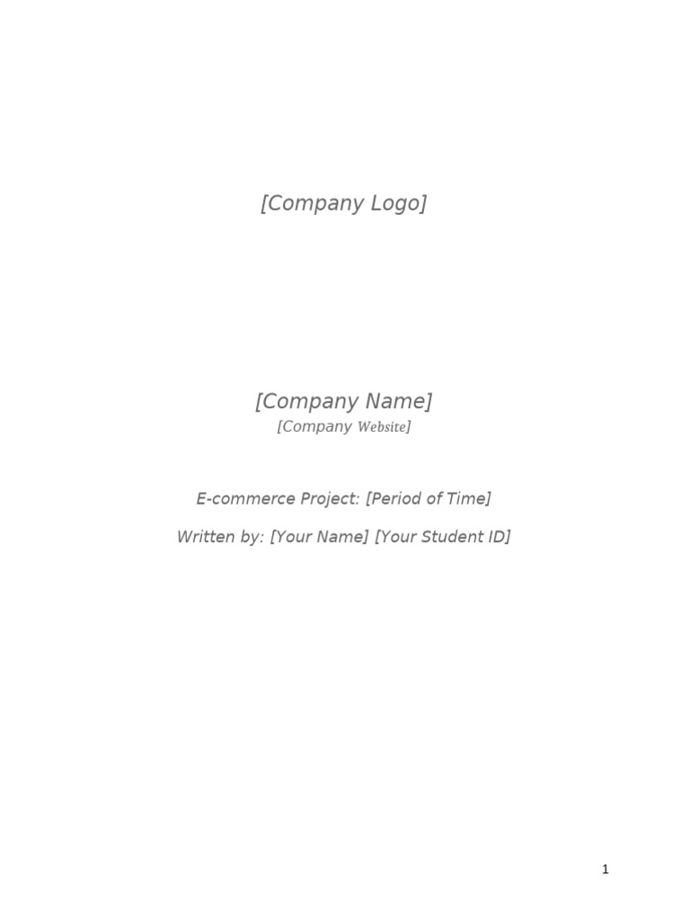 E-commerce Project Report | PDF | Competitive Advantage | Business