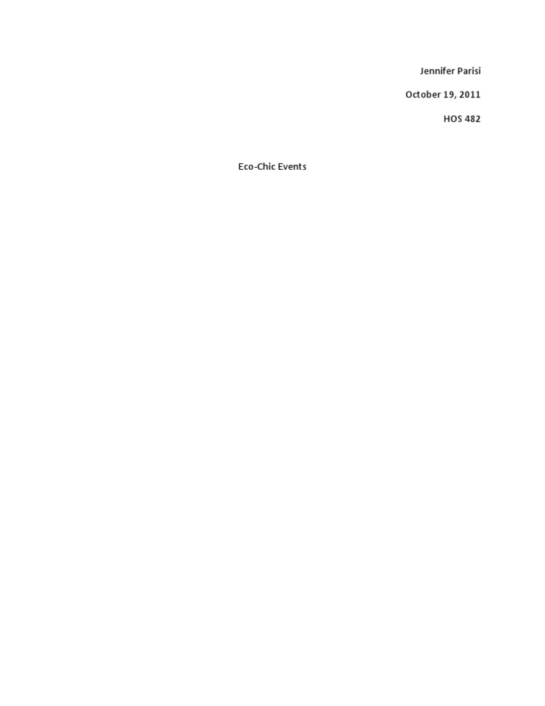 Eco-Chic Event Planning Guide | PDF