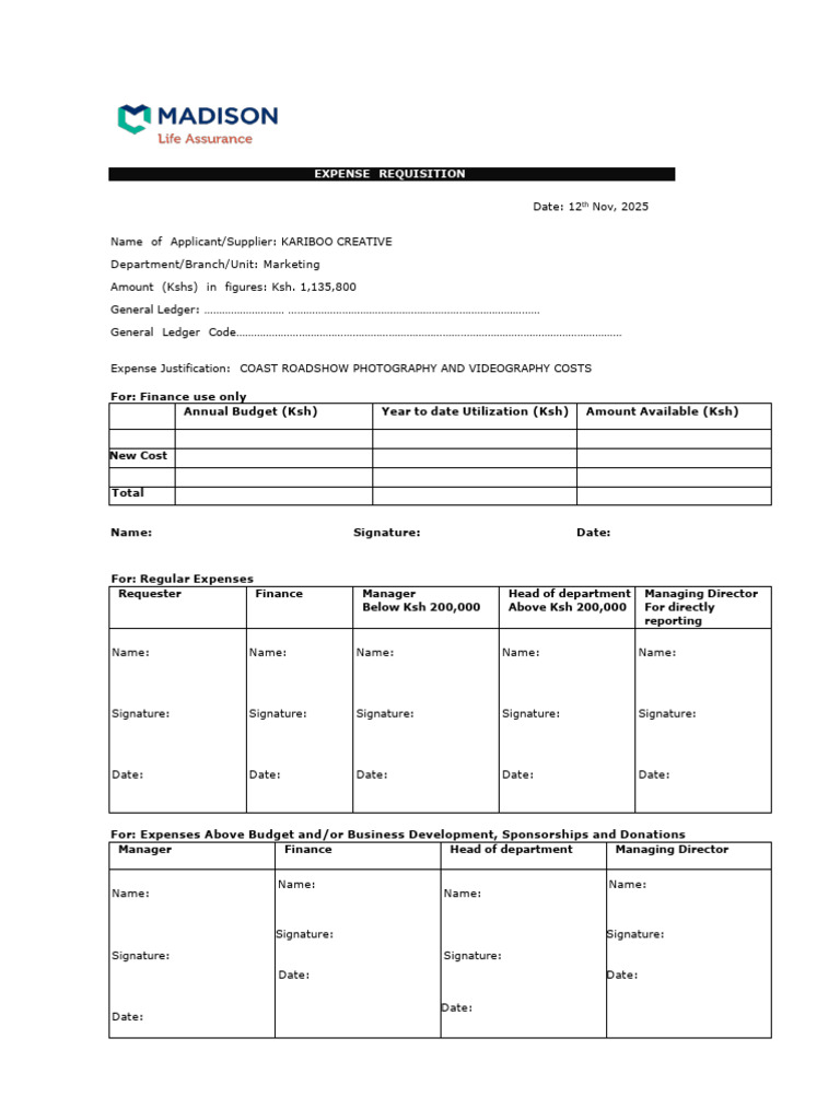 Expense Forms 12nov 2025 | PDF | Value Added Tax | Invoice