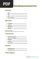 Physiotherapy Assessment Report | PDF