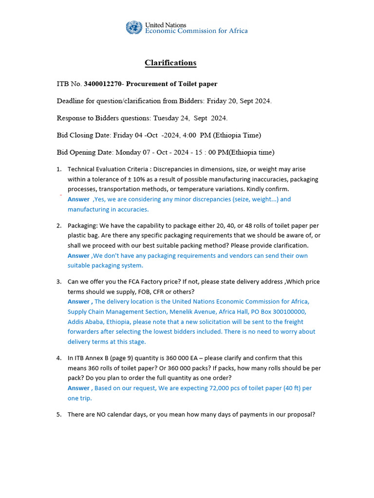 Attachment v Clarifications Toilet Paper Signed | PDF