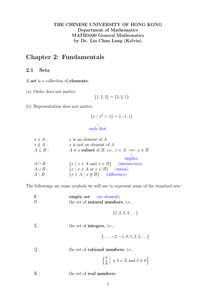 MATH1020 Chapter 2 | PDF | Polynomial | Arithmetic