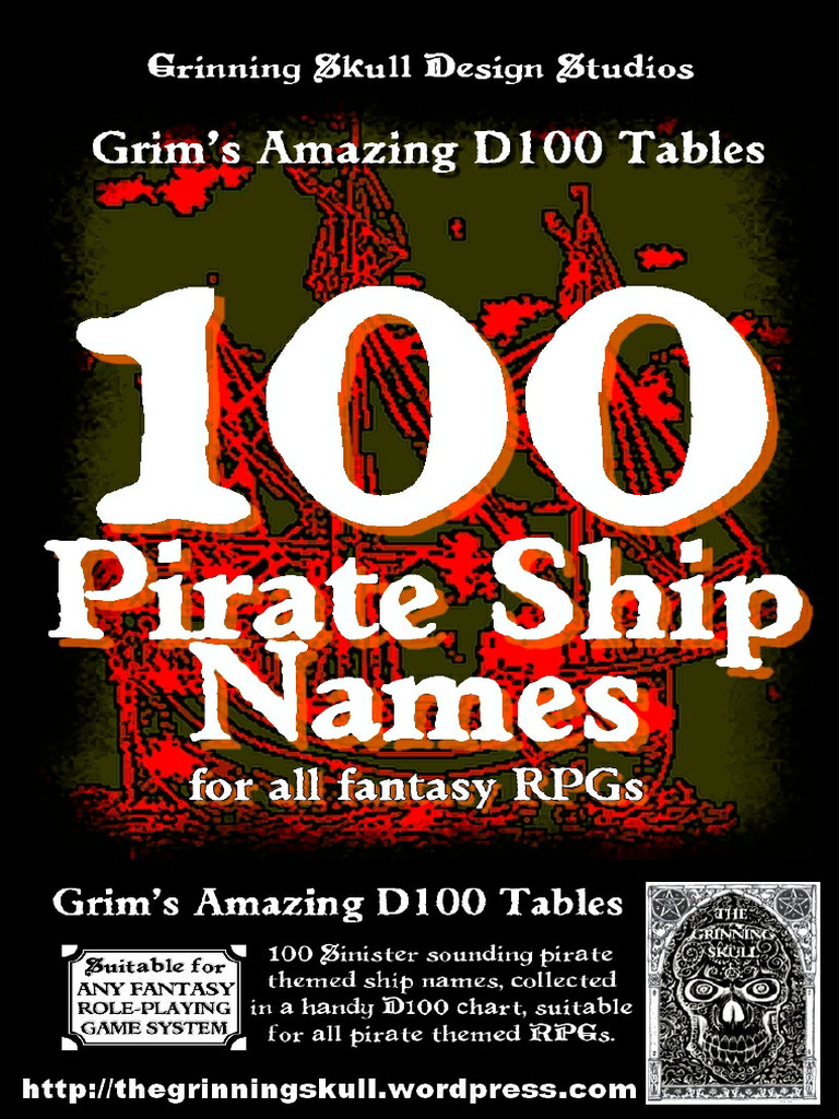 100 Sinister Pirate Ship Names | PDF