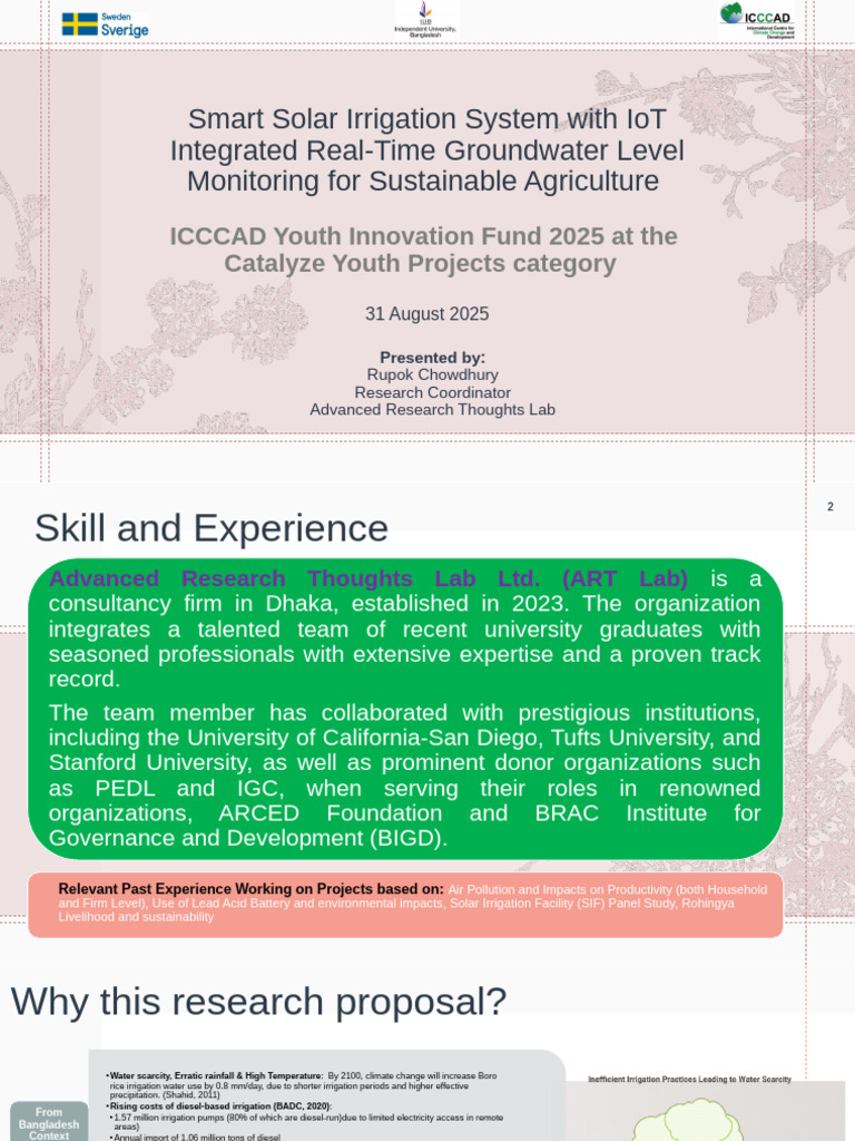 Presentation Workshop ICCCAD | PDF | Climate Change | Irrigation