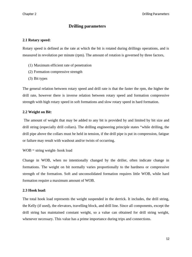 Key Drilling Parameters Explained | PDF | Drill | Pressure
