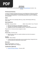 FAANG Resume Template Guide | PDF | Résumé | Computer Programming