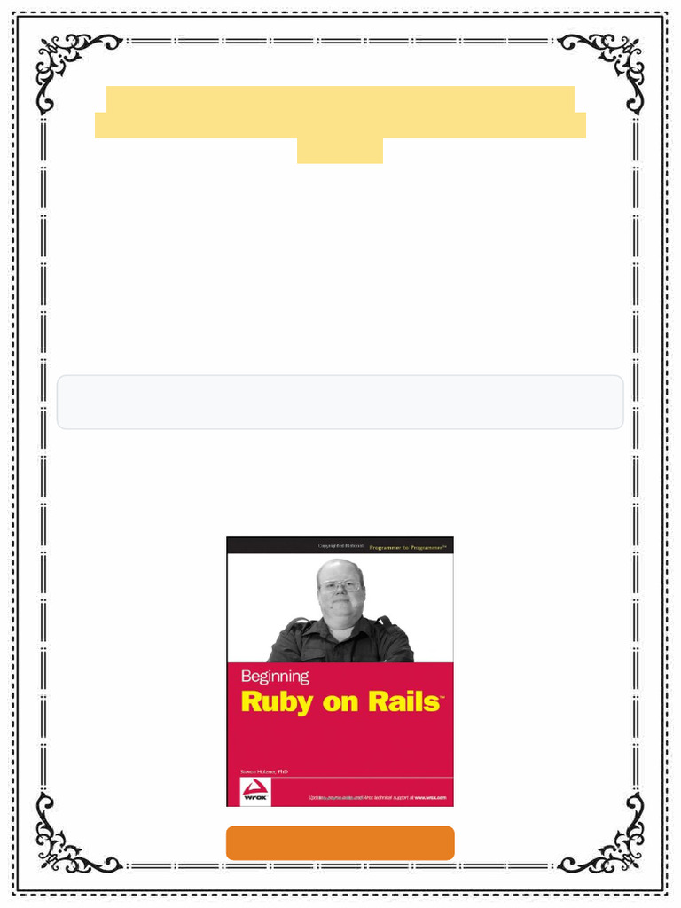 Beginning Ruby on Rails 1st Edition Steve Holzner ebook revised 2025 ...
